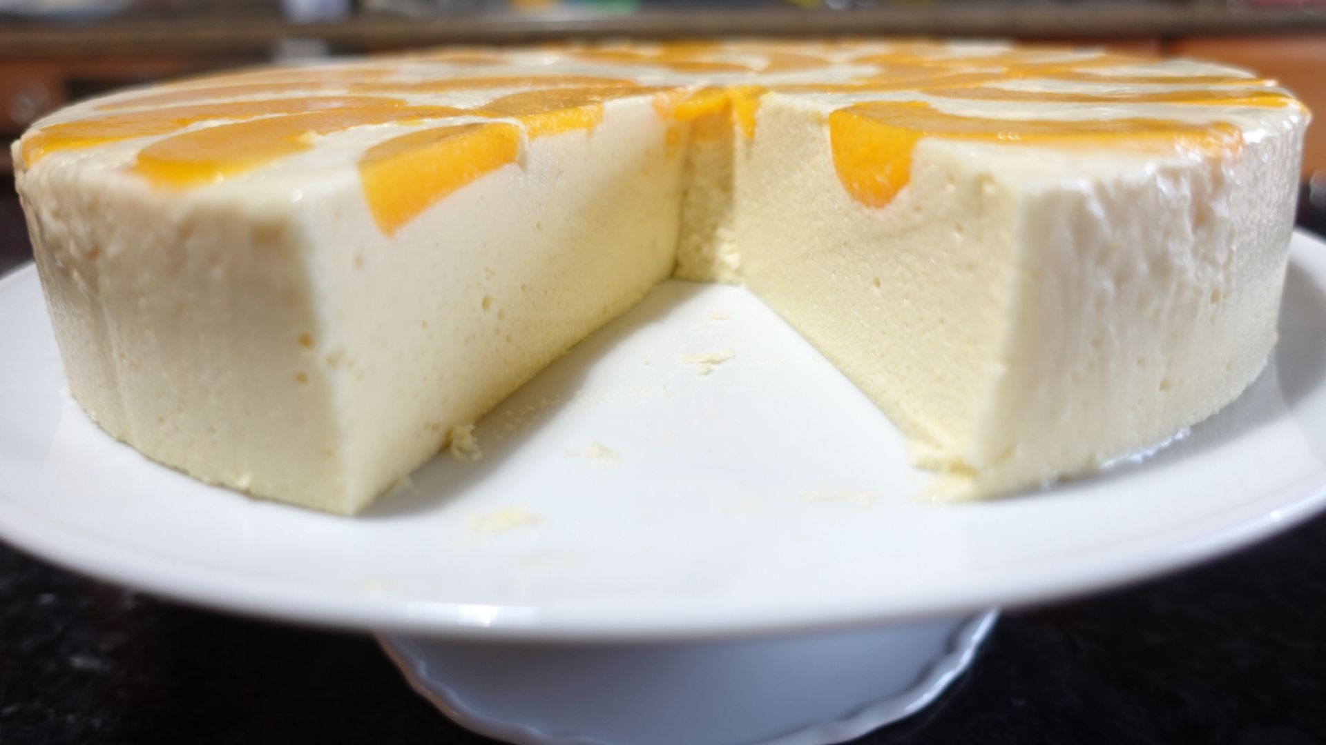 Semifrio de Pêssego para o natal - A Cozinha da Vê